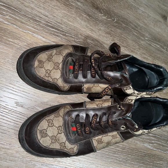 Gucci | Shoes | Gucci Mens Brown Sneakers | Poshmark